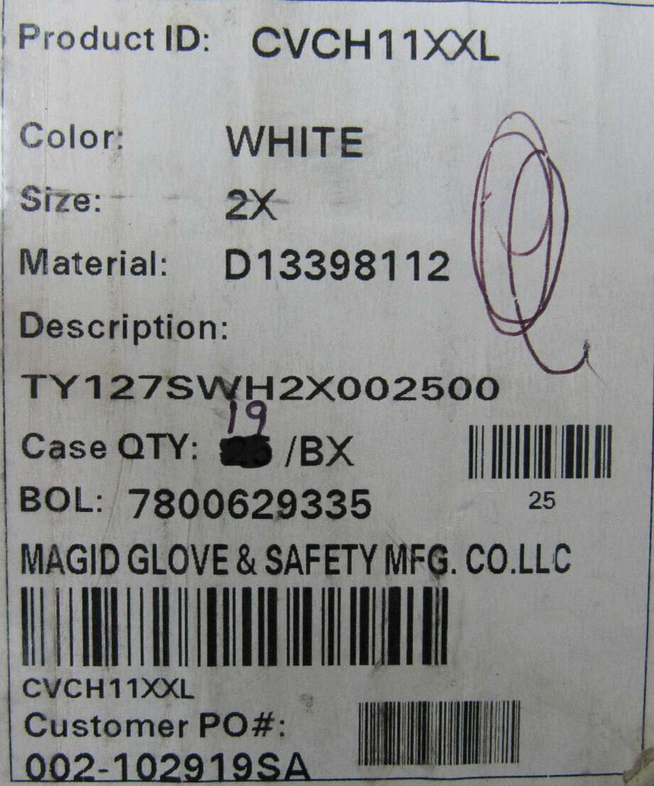 NEW BOX OF 19EA DUPONT TYVEK 400 2X COVERALL TY127SWH2X002500 - SB ...
