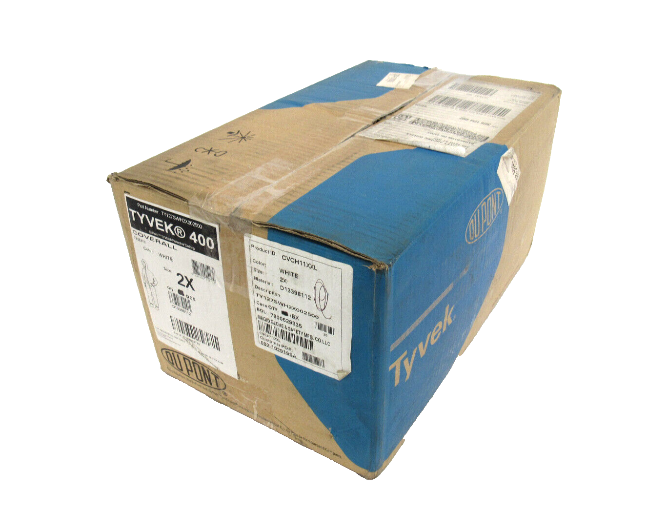 NEW BOX OF 19EA DUPONT TYVEK 400 2X COVERALL TY127SWH2X002500 - SB ...