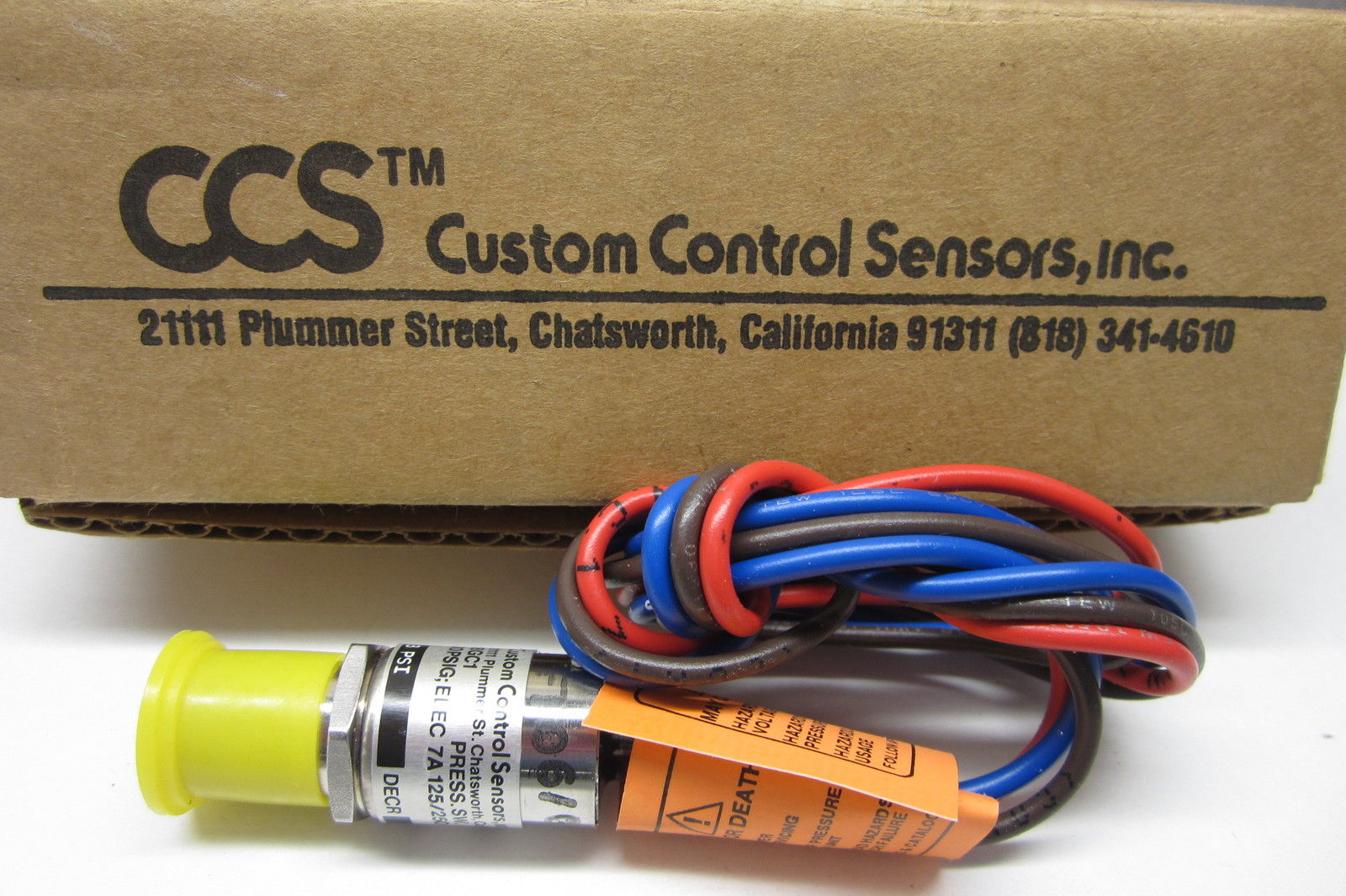 NEW CUSTOM CONTROLS SENSORS 608GC1 PRESSURE SWITCH - SB Industrial ...