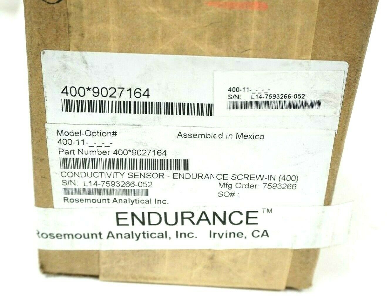 NEW EMERSON 400-11 400*9027164 CONDUCTIVITY SENSOR 40011 4009027164 ...