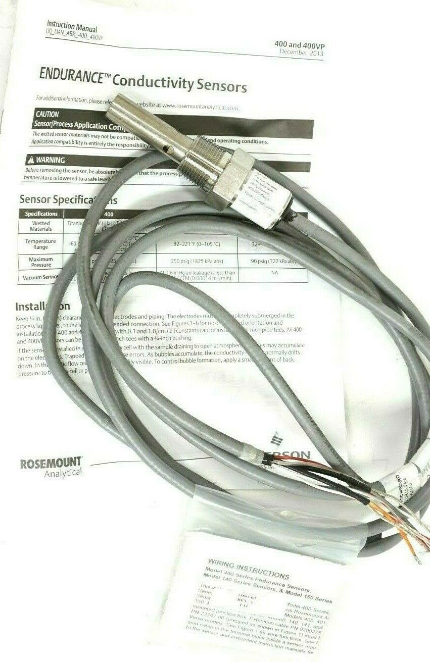 NEW EMERSON 400-11 400*9027164 CONDUCTIVITY SENSOR 40011 4009027164 ...
