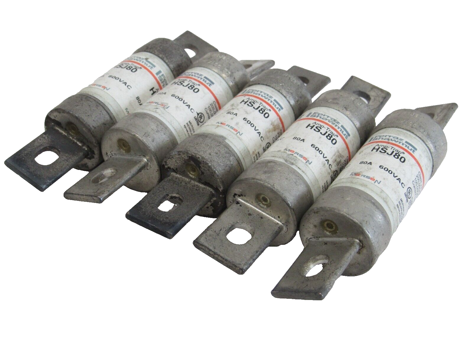 NEW FERRAZ SHAWMUT HSJ80 FUSES 80A 600VAC LOT OF 5 - SB Industrial ...