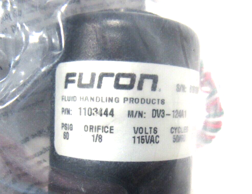 NEW FURON DV3-124A1 SOLENOID VALVE 1103444 DV3124A1 - SB Industrial ...