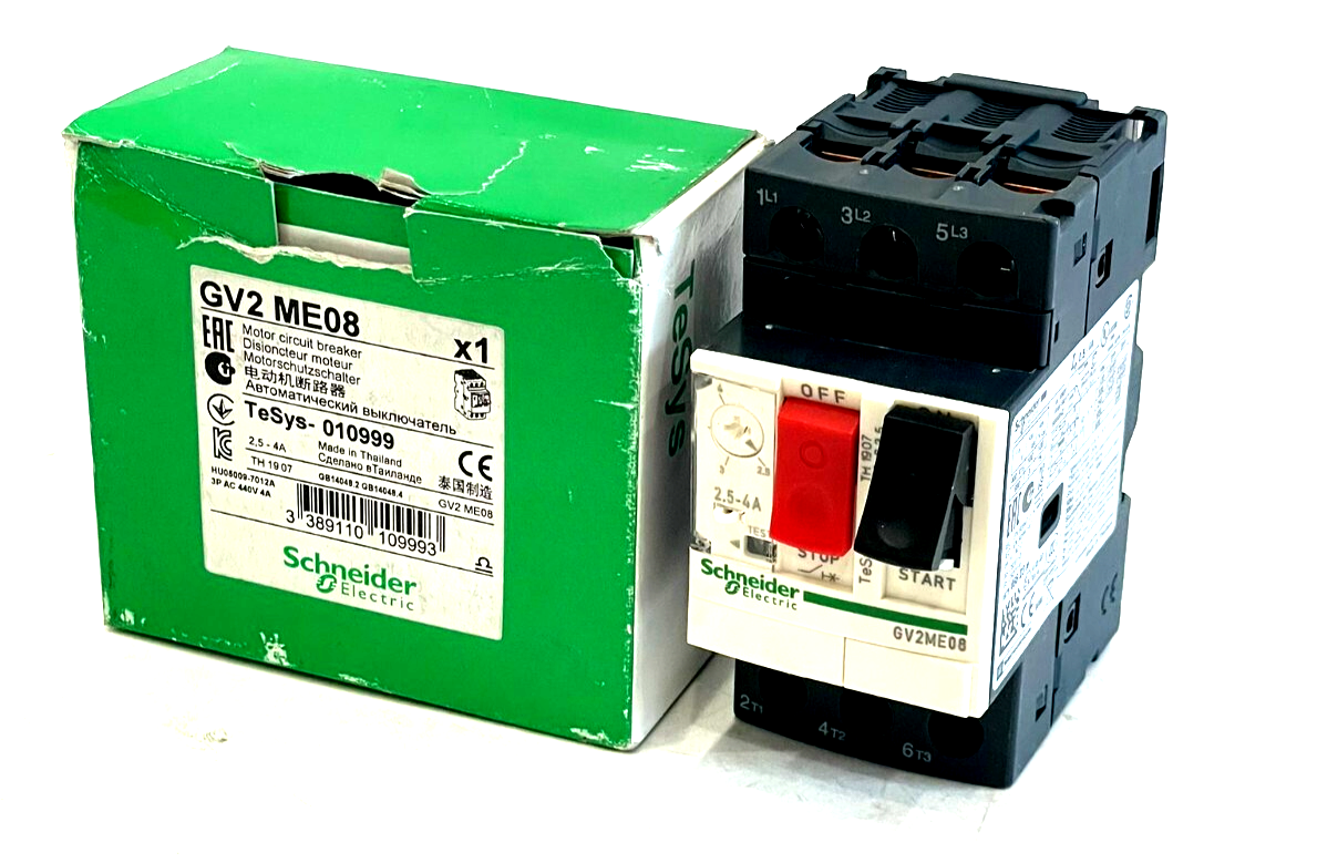 NEW SCHNEIDER ELECTRIC GV2-ME08 CIRCUIT BREAKER GV2ME08 - SB Industrial ...