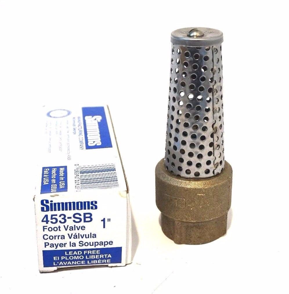 NEW SIMMONS 453-SB FOOT VALVE 1" 453SB - SB Industrial Supply, Inc.