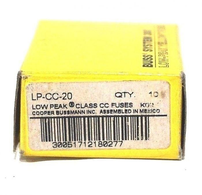 10 NEW BUSSMANN LP-CC-20 FUSES LPCC20 - SB Industrial Supply, Inc.