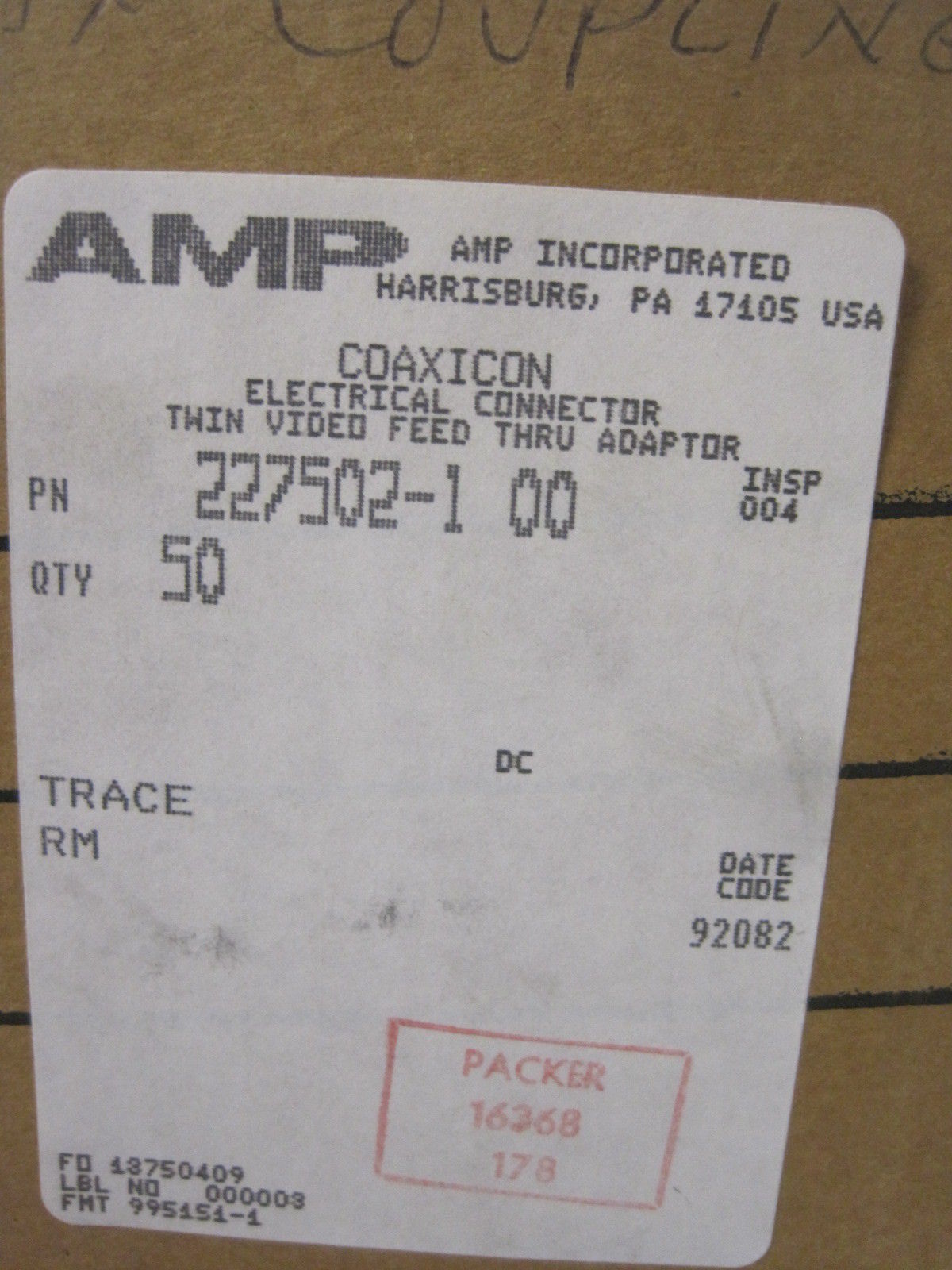 32 NEW AMP 227502-1 ELECTRICAL CONNECTORS 2275021 - SB Industrial ...