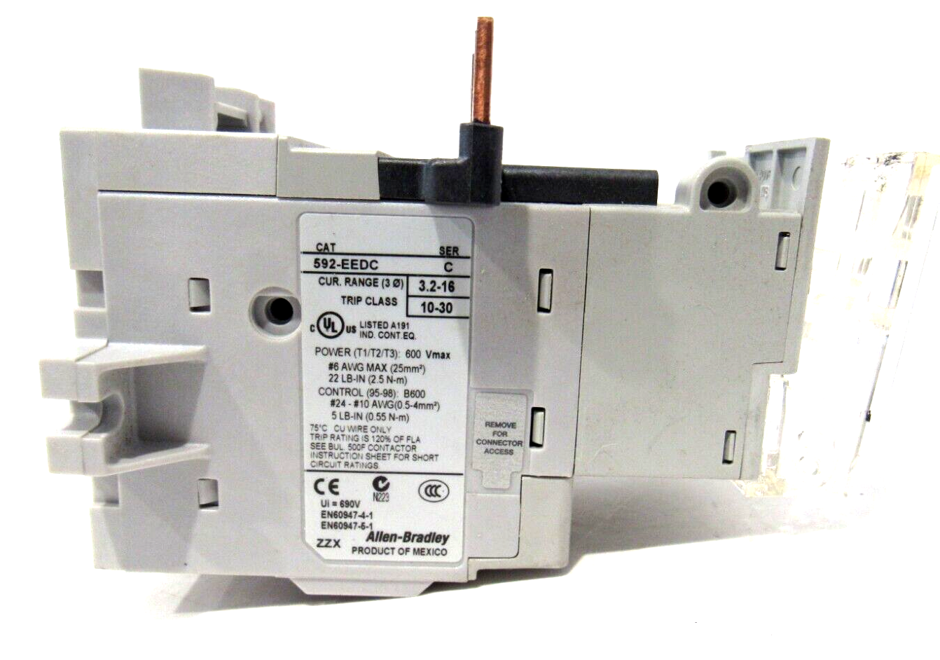 ALLEN BRADLEY 592-EEDC OVERLOAD RELAY 592EEDC NEW SURPLUS - SB ...