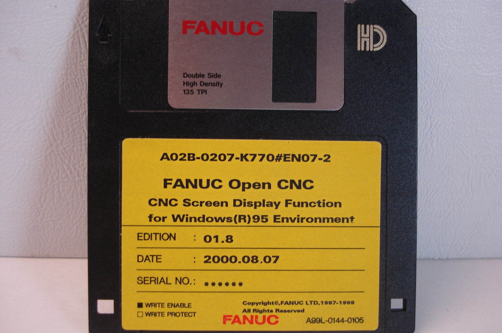 USED FANUC OPEN CNC A02B-0207-K770#EN07-2 FLOPPY DISK - SB Industrial ...