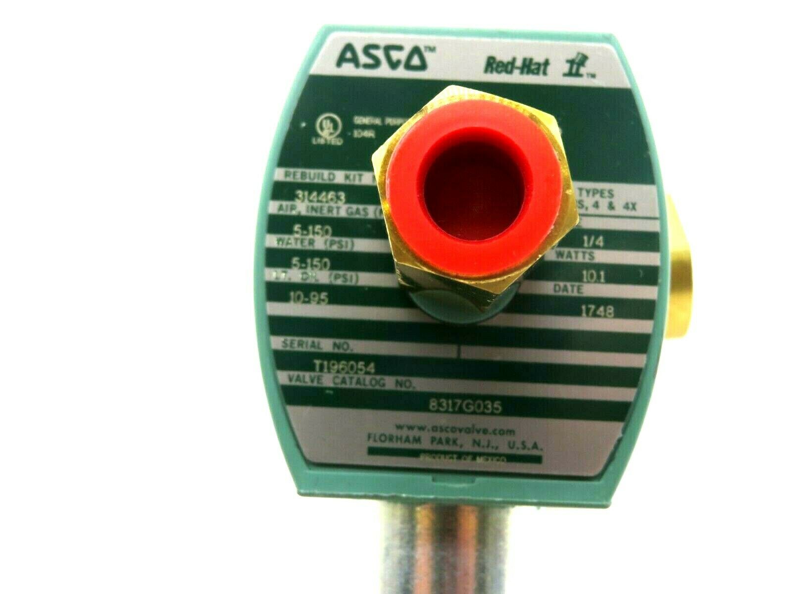 NEW ASCO 8317G035 SOLENOID VALVE 120/60,110/50 - SB Industrial Supply, Inc.