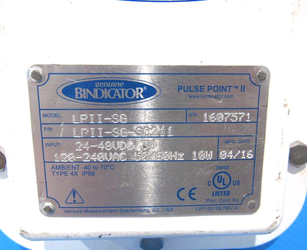 NEW BINDICATOR LPII-SG-SC211 PULSE POINT II LEVEL CONTROL LPIISGSC211 - SB Industrial Supply, Inc.