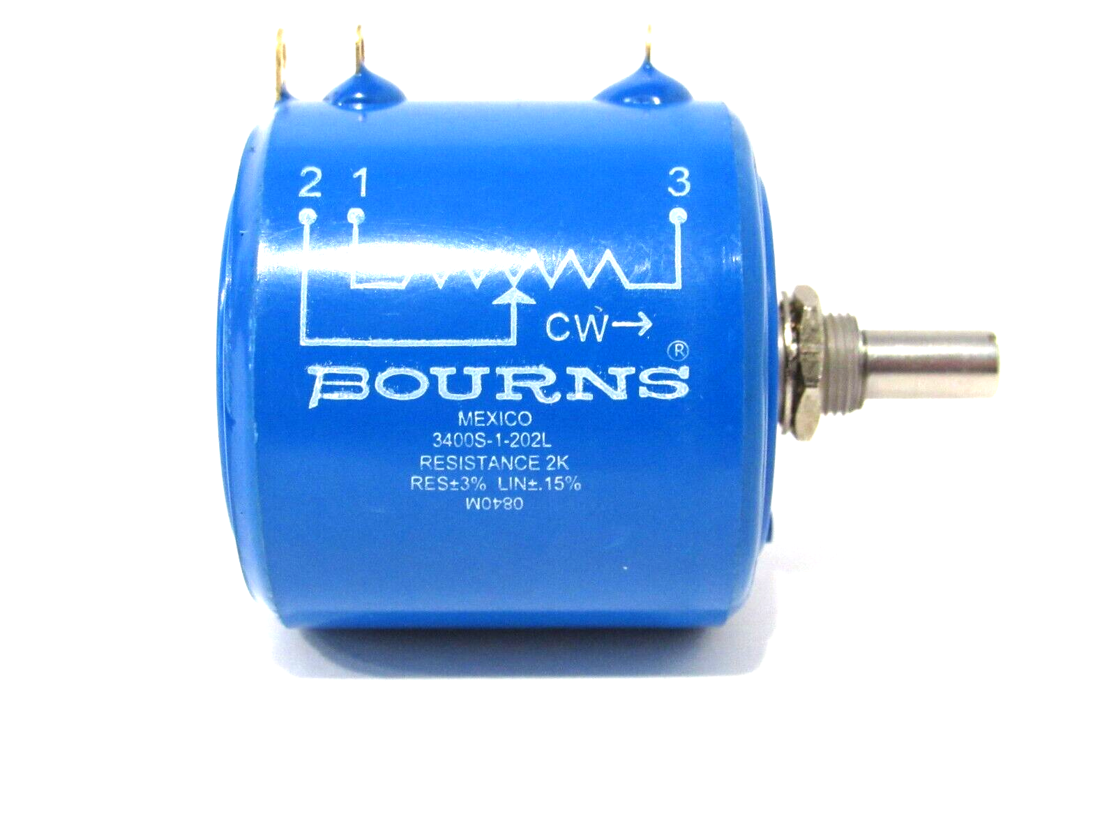 NEW BOURNS 3400S-1-202L POTENTIOMETER 3400S1202L - SB Industrial Supply ...
