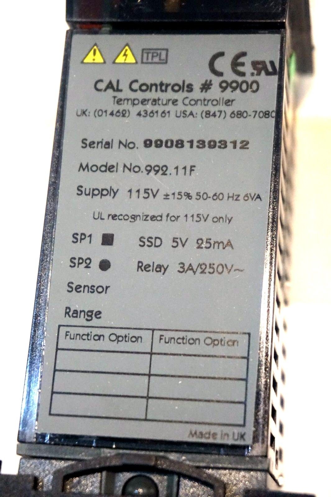 NEW CAL CONTROLS 992.11F TEMPERATURE CONTROLLER 99211F - SB Industrial ...
