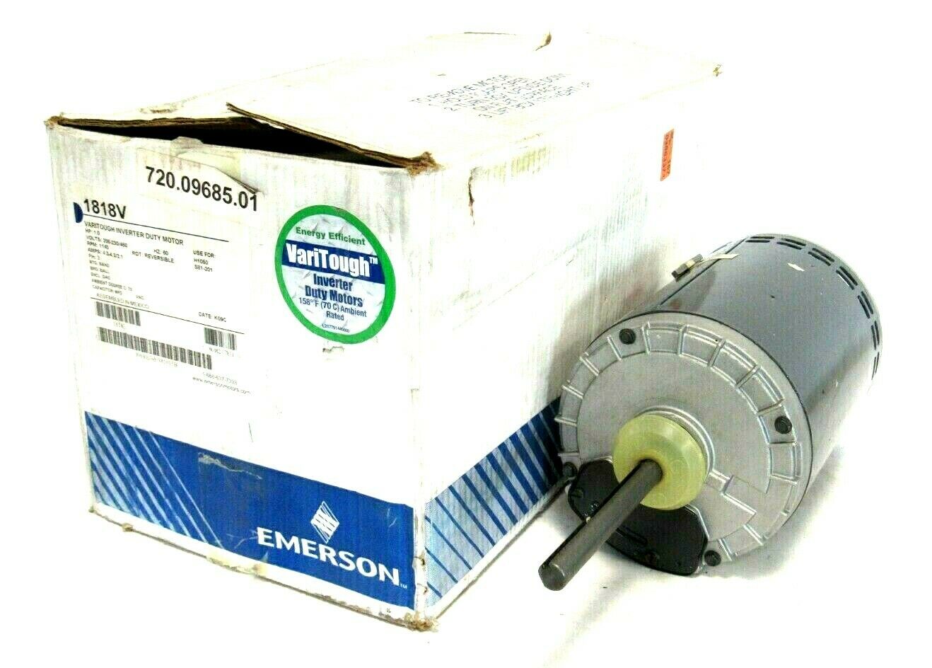 NEW EMERSON 1818V MOTOR 1.0HP 208-230/460V 1140 RPM J63WZBJM-0181 - SB ...