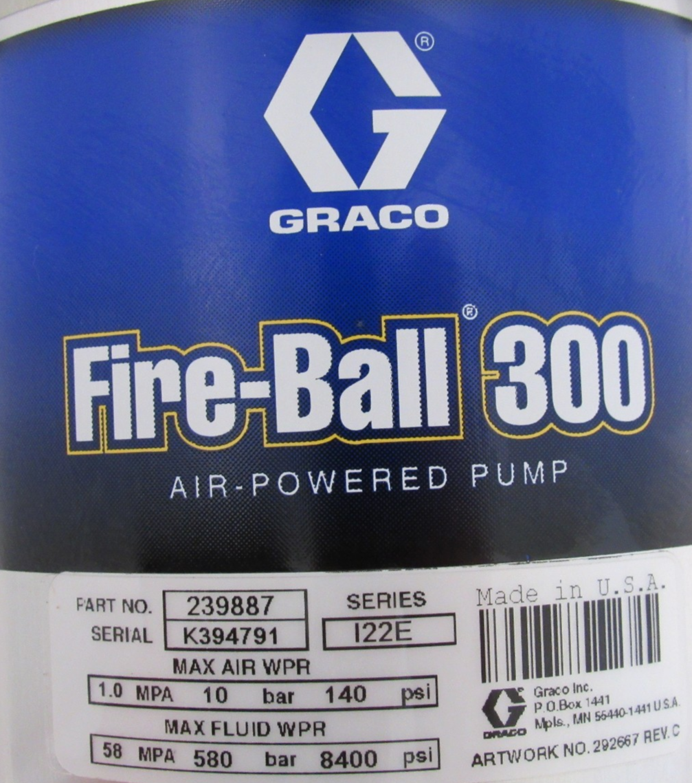 NEW GRACO 239887 FIRE-BALL 300 AIR POWERED PUMP - SB Industrial Supply ...