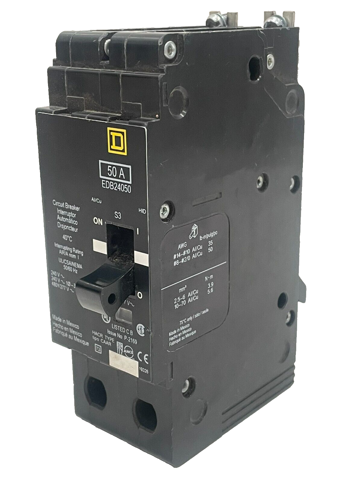 NEW SQUARE D EDB24050 CIRCUIT BREAKER 50A - SB Industrial Supply, Inc.
