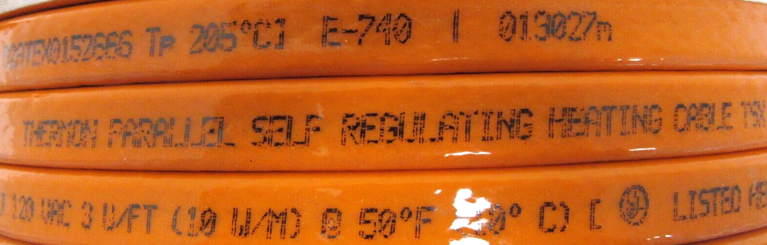 NEW THERMON TSX 3-1-OJ SELF REGULATING HEATING CABLE 487FT 21503 ...