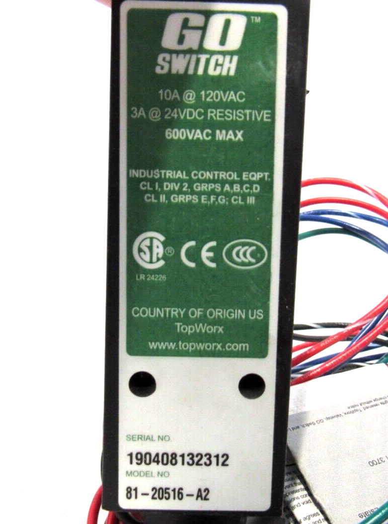 NEW TOPWORX 81-20516-A2 LIMIT SWITCH 8120516A2 - SB Industrial Supply, Inc.