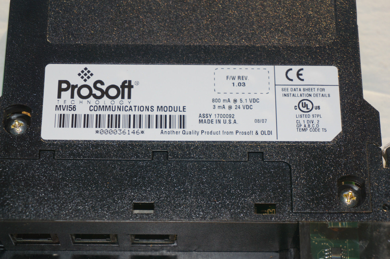 USED PROSOFT MVI56-ADM MODULE MVI56 - SB Industrial Supply, Inc.
