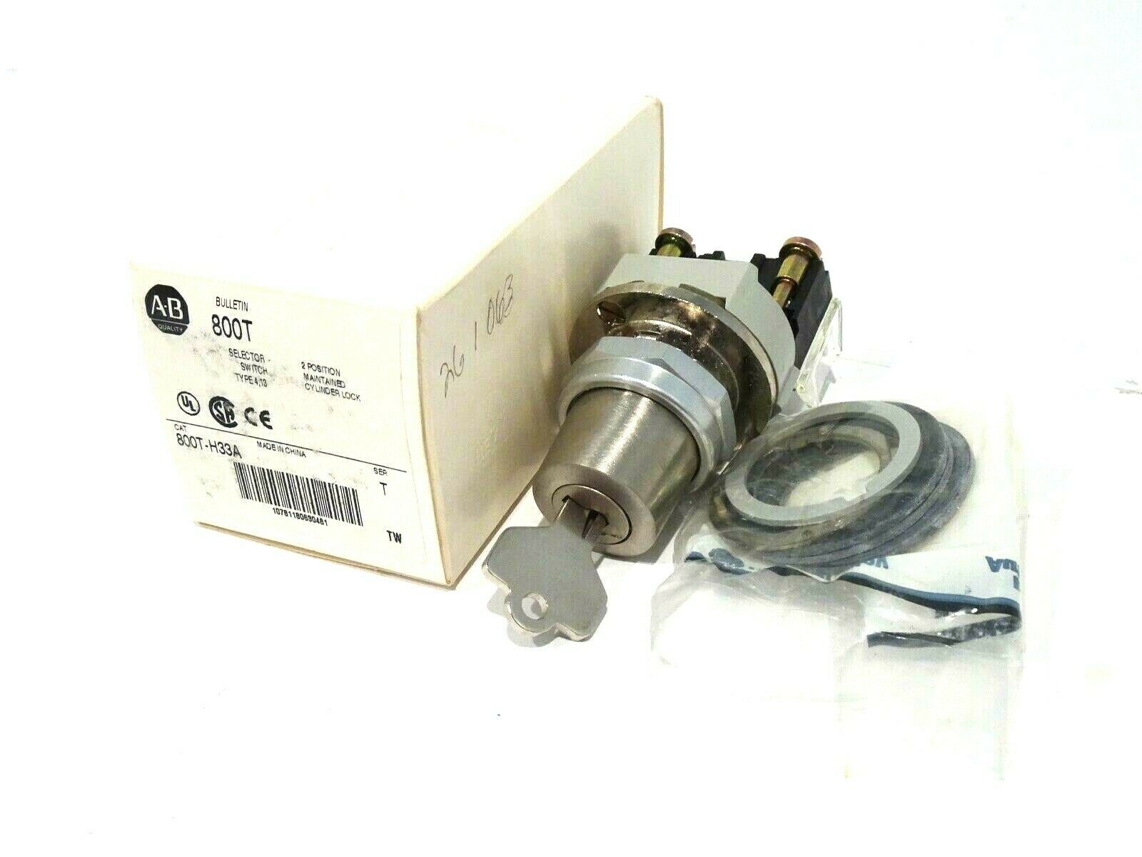 NEW ALLEN BRADLEY 800T-H33A SELECTOR SWITCH SER.T 800TH33A - SB ...