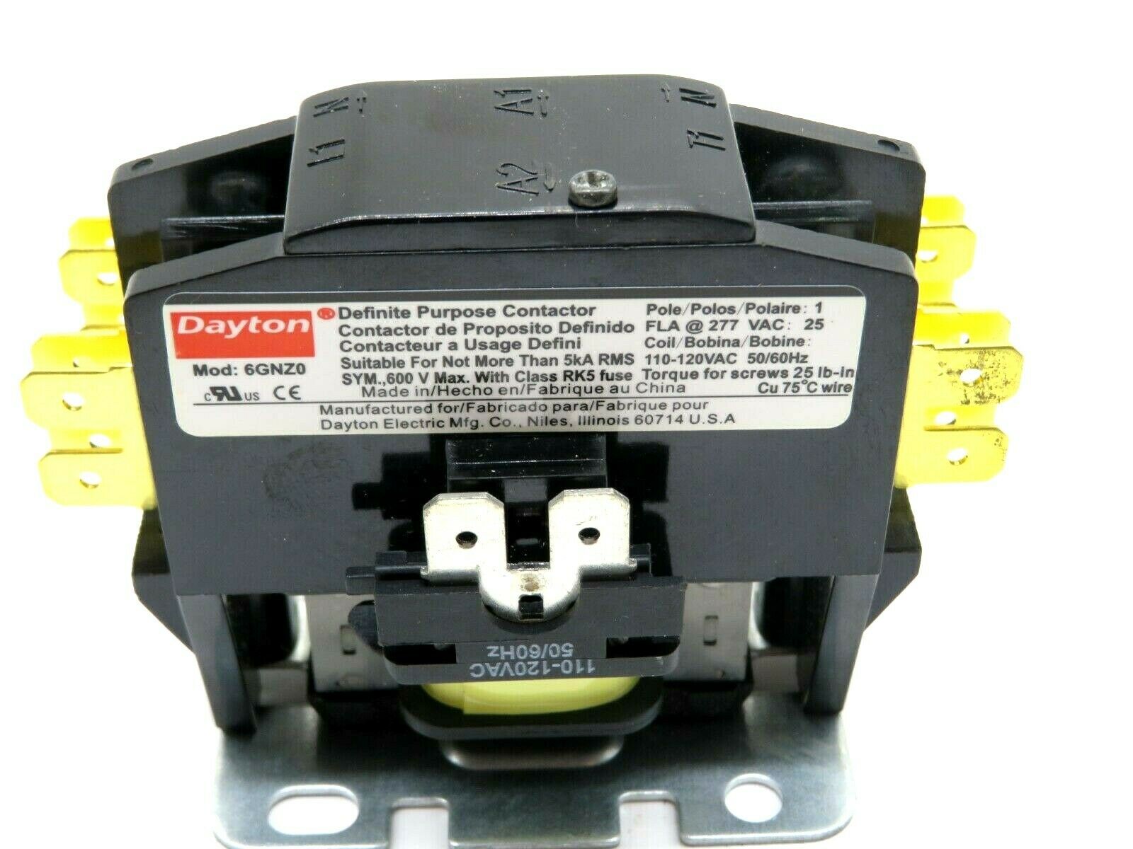 NEW DAYTON 6GNZ0 DEFINITE PURPOSE CONTACTOR - SB Industrial Supply, Inc.