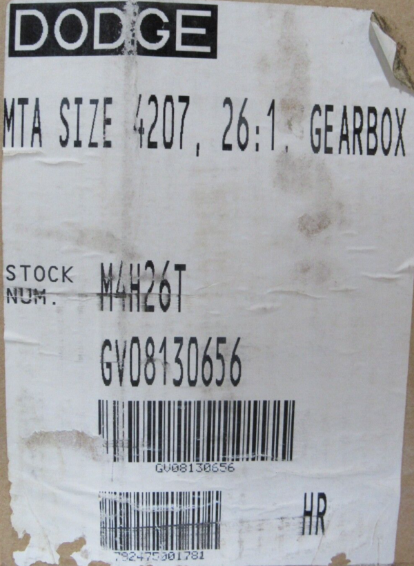NEW DODGE MTA4207H26T GEAR REDUCER 25.57:1 M4H26T-GV1335C0117 MTA4207H ...
