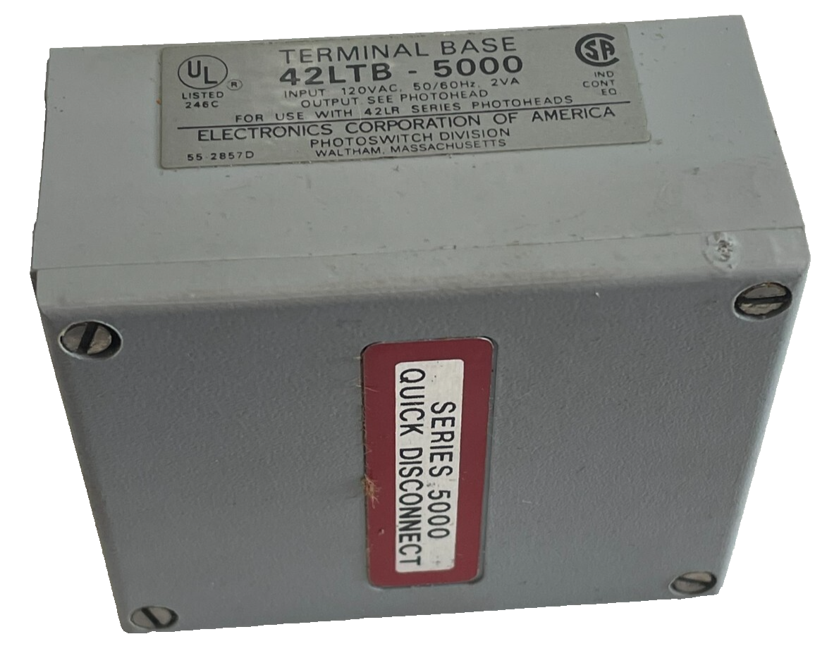 NEW ELECTRONICS CORPORATION 42LTB-5000 TERMINAL BASE 120 VAC 50/60HZ 42LTB5000 - SB Industrial ...