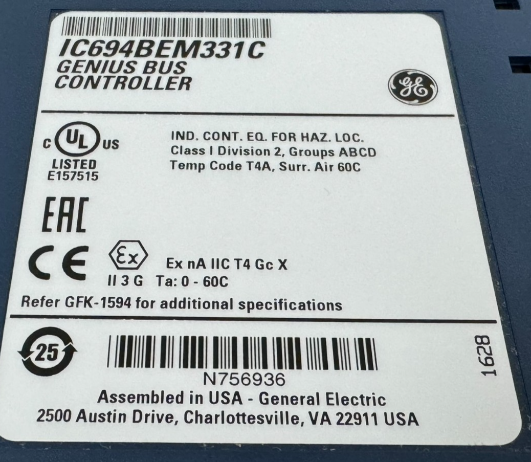 NEW GE FANUC IC694BEM331C GENIUS BUS CONTROLLER IC694BEM331 - SB ...