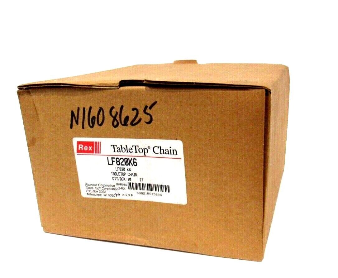 NEW REXNORD LF820K6 TABLE TOP CHAIN 10' - SB Industrial Supply, Inc.