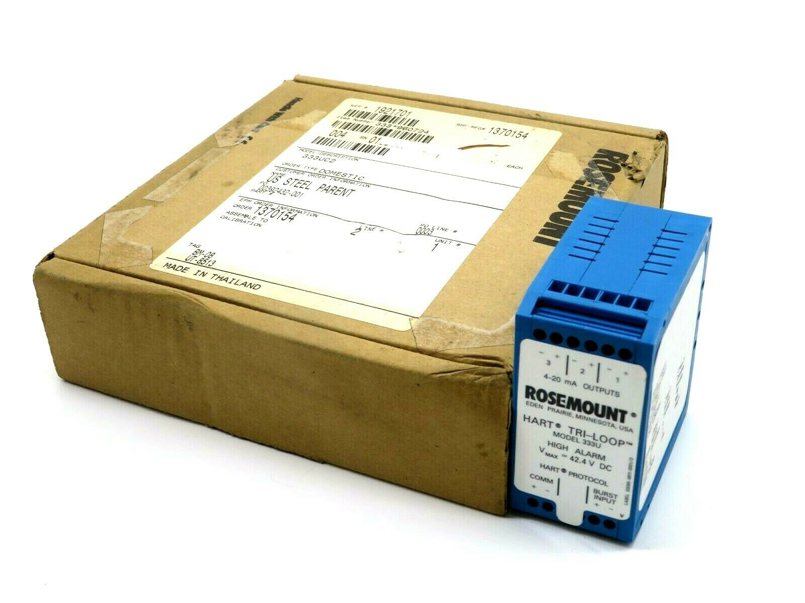 NEW ROSEMOUNT 333UC2 TRI-LOOP SIGNAL CONVERTER - SB Industrial Supply, Inc.