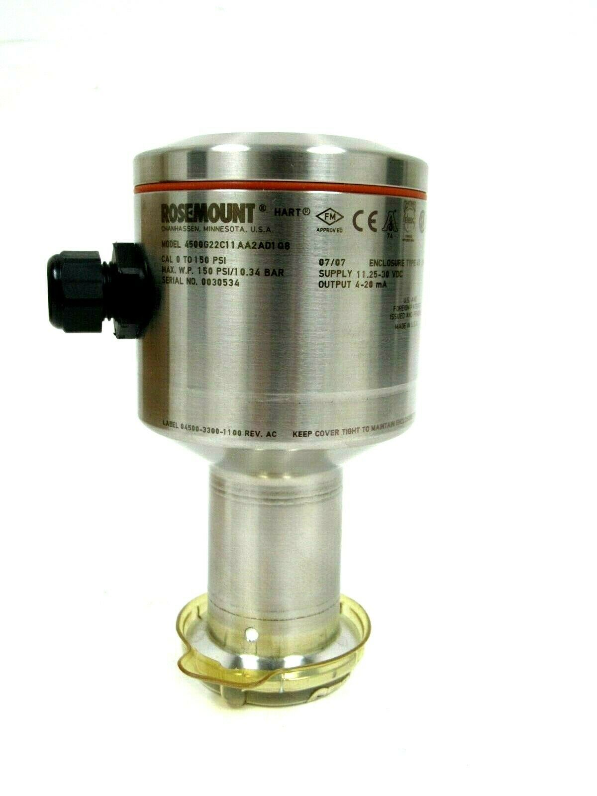 NEW ROSEMOUNT 4500G22C11AA2AD1Q8 TRANSMITTER 4500-5490465 - SB ...