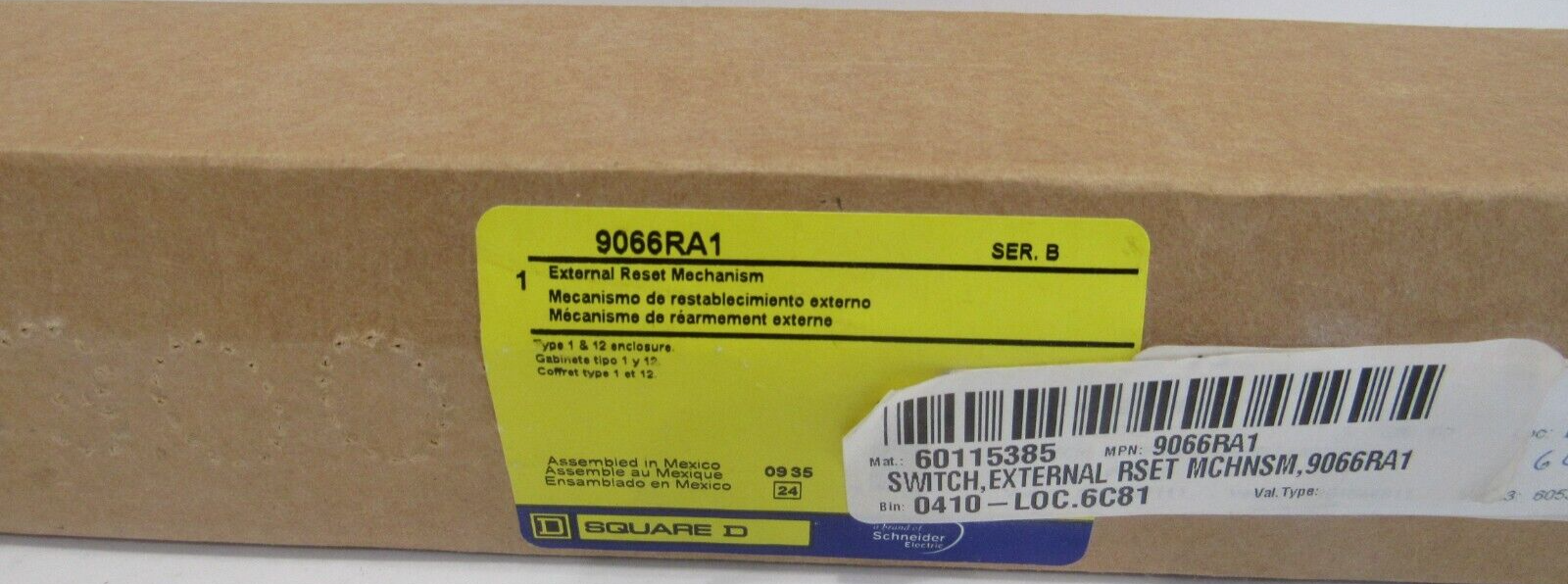 NEW SQUARE D 9066RA1 WXTERNAL RESET MECHANISM SWITCH - SB Industrial ...
