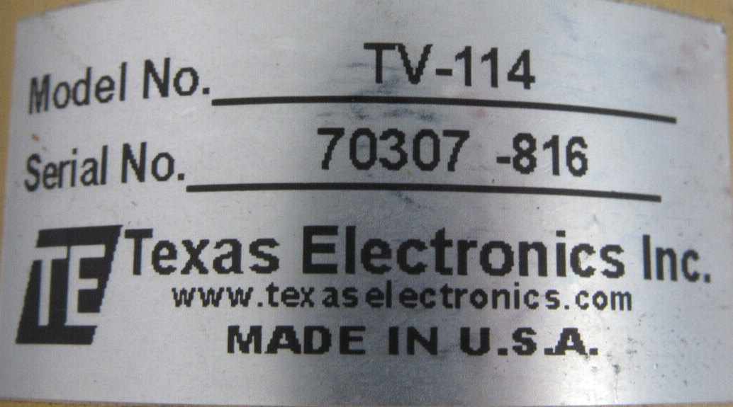 NEW TEXAS ELECTRONICS TV-114 WING SPEED SENSOR TV114 - SB Industrial Supply, Inc.