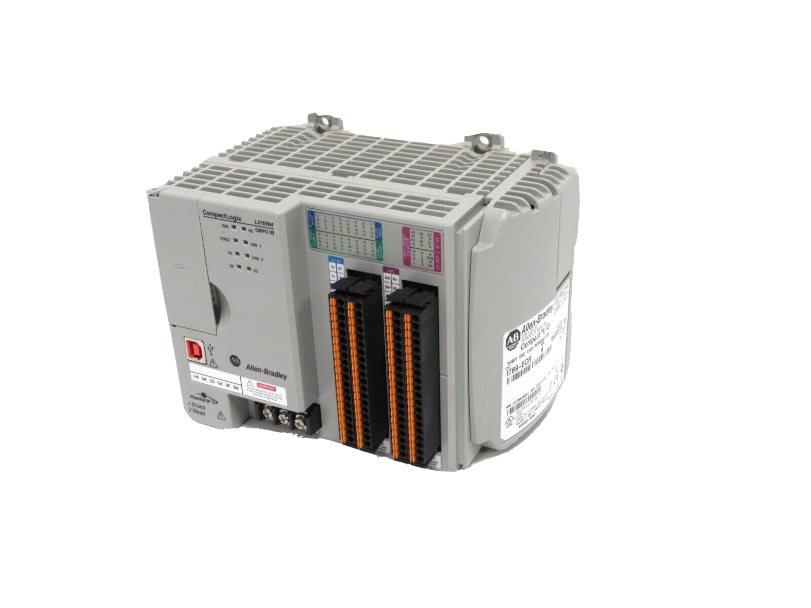 USED ALLEN BRADLEY 1769-L27ERM-QBFC1B COMPACT LOGIX CONTROLLER SER.A ...