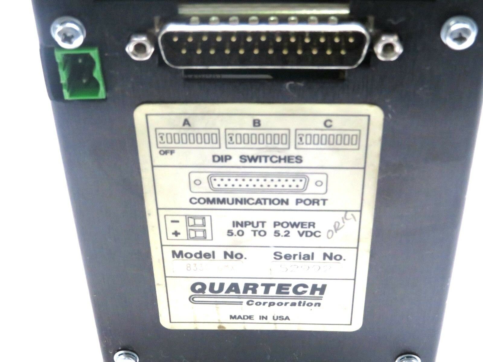 USED QUARTECH 8330-GMX ACCESS PANEL 8330GMX - SB Industrial Supply, Inc.