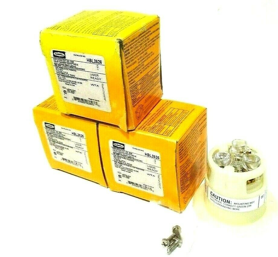 3 NEW HUBBELL HBL2626 FLANGED RECEPTACLES - SB Industrial Supply, Inc.