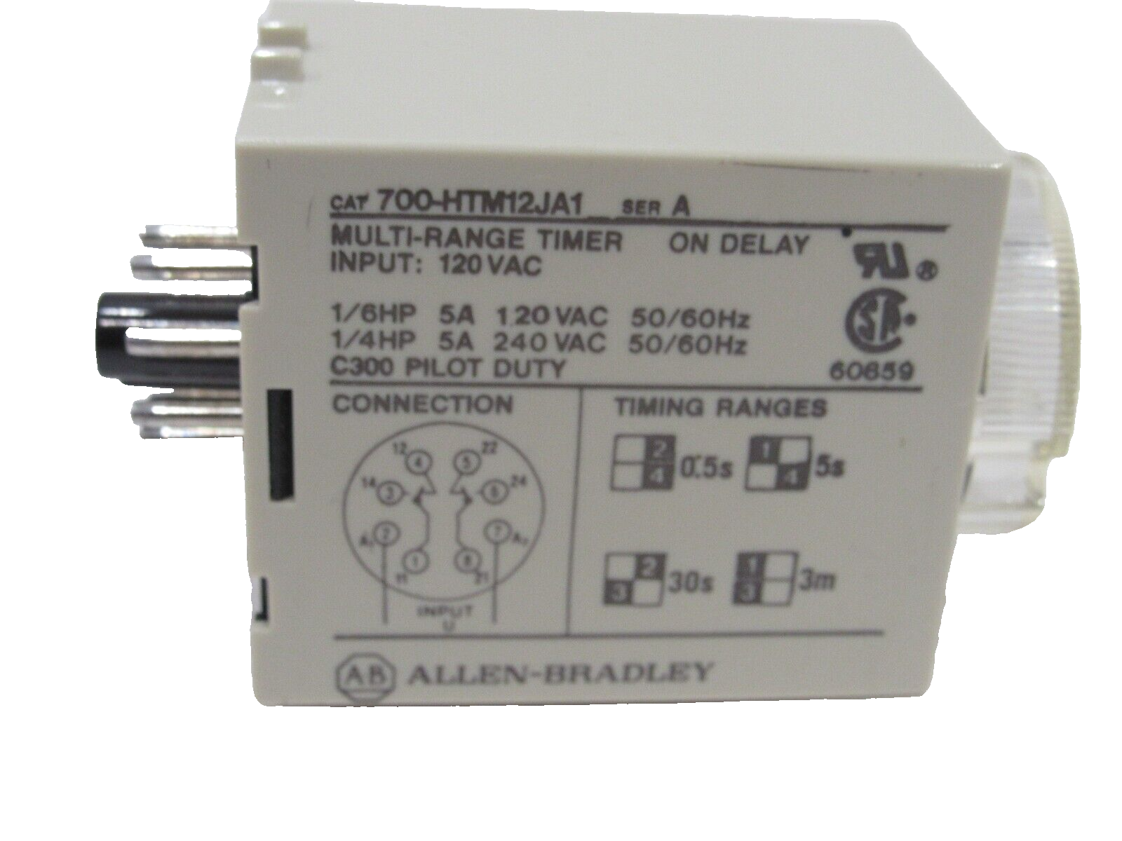 ALLEN BRADLEY 700-HTM12JA1 TIMING RELAY SERIES A 700HTM12JA1 NEW ...