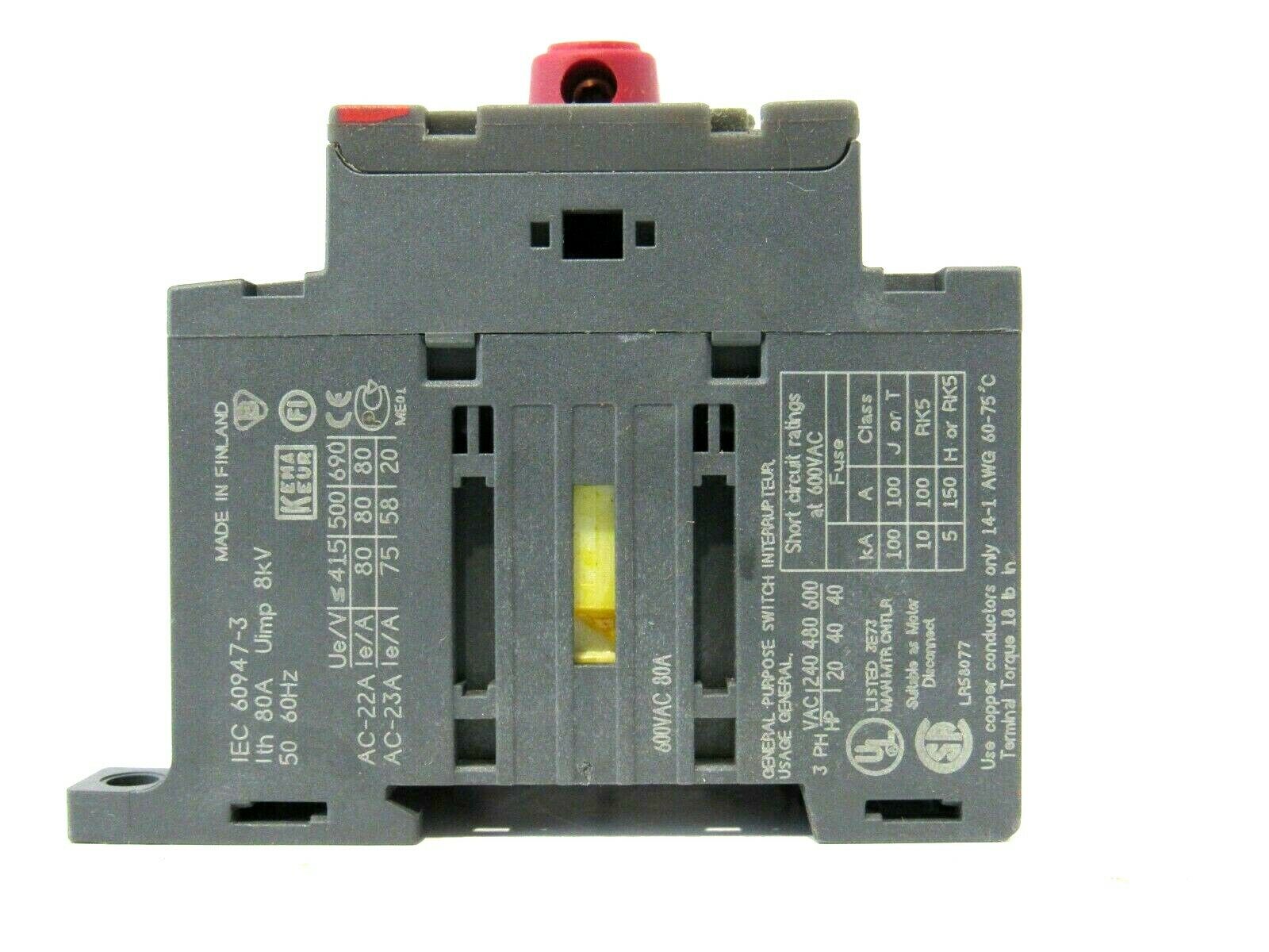 LOT OF 2 NEW ABB OT63E3 DISCONNECT SWITCHES - SB Industrial Supply, Inc.