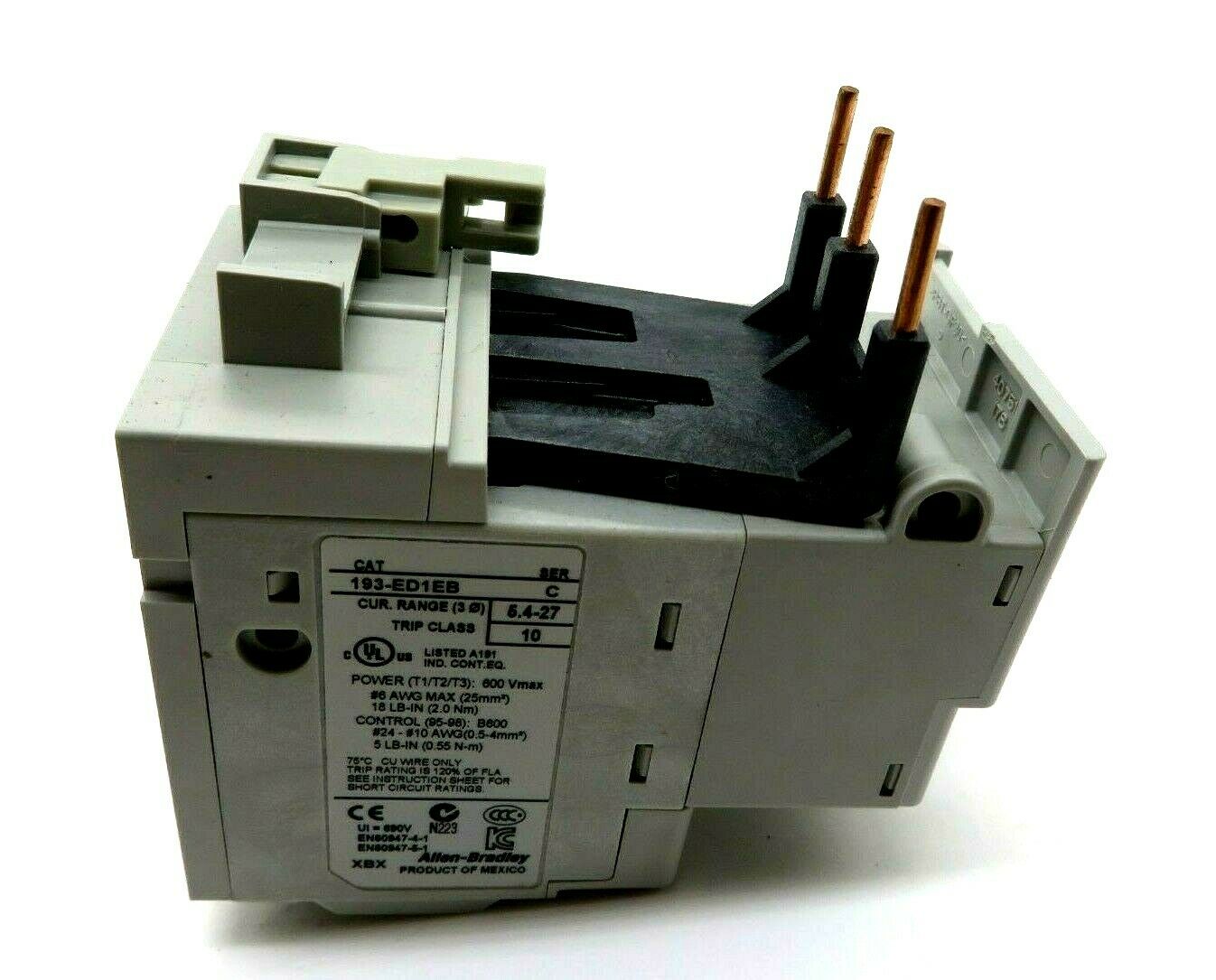 NEW ALLEN BRADLEY 193-ED1EB OVERLOAD RELAY E1 PLUC SERIES C 193ED1EB ...