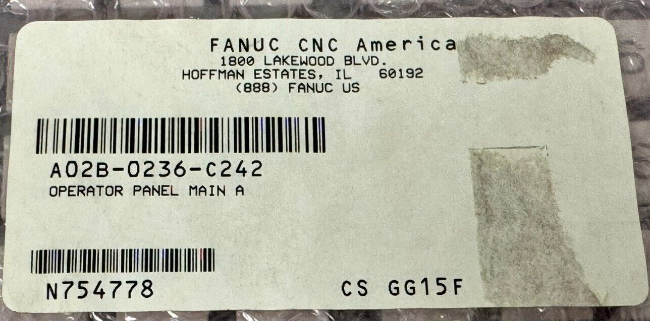 NEW FANUC A02B-0236-C242 MAIN OPERATOR PANEL A20B-8002-0020/08B A02B0236C242 - SB Industrial ...