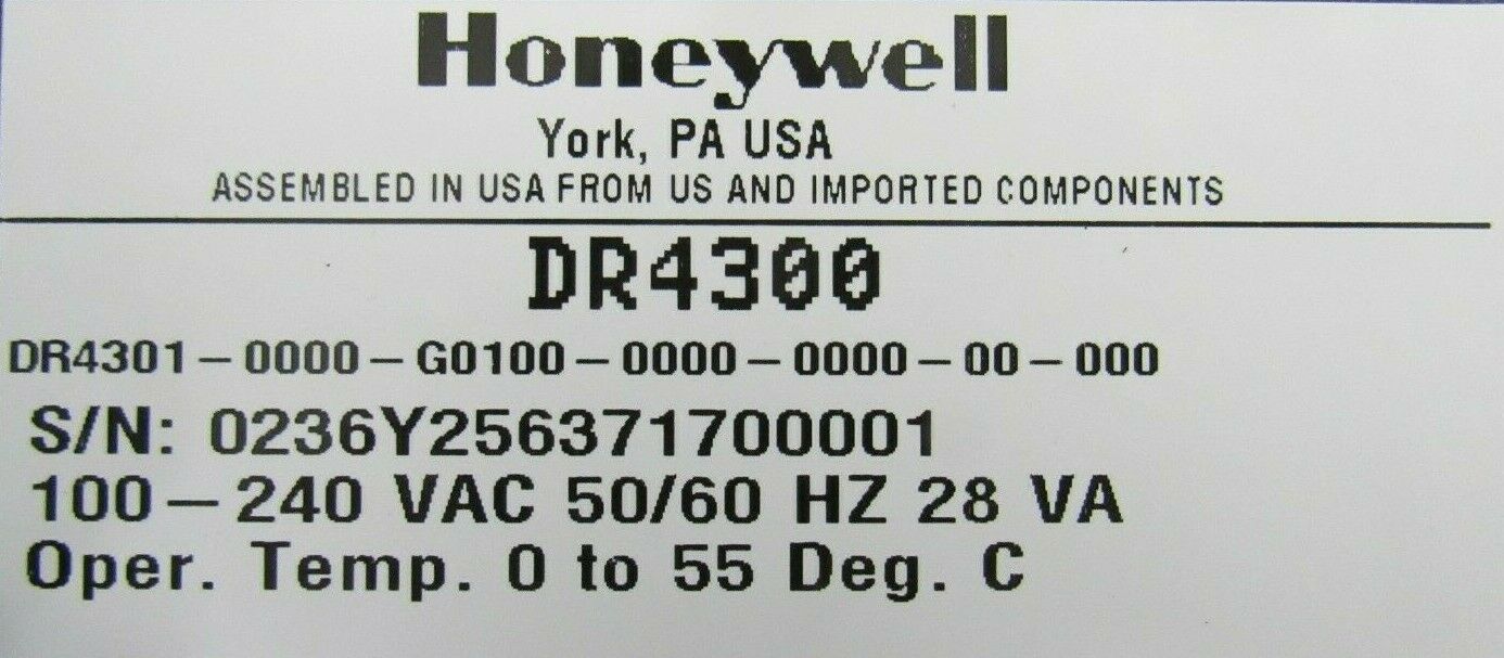NEW HONEYWELL DR4300 CHART RECORDER DR4301-0000-G0100-0000-0000-00-000 ...
