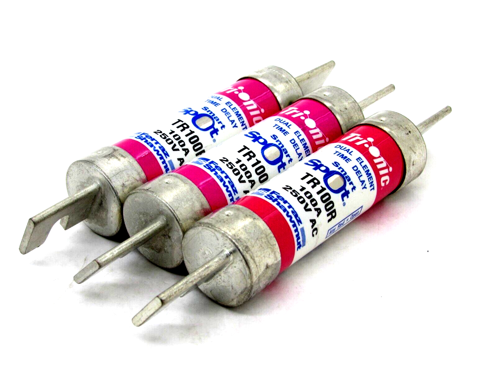 NEW LOT OF 3 FERRAZ SHAWMUT TR100R 100A 250V - SB Industrial Supply, Inc.