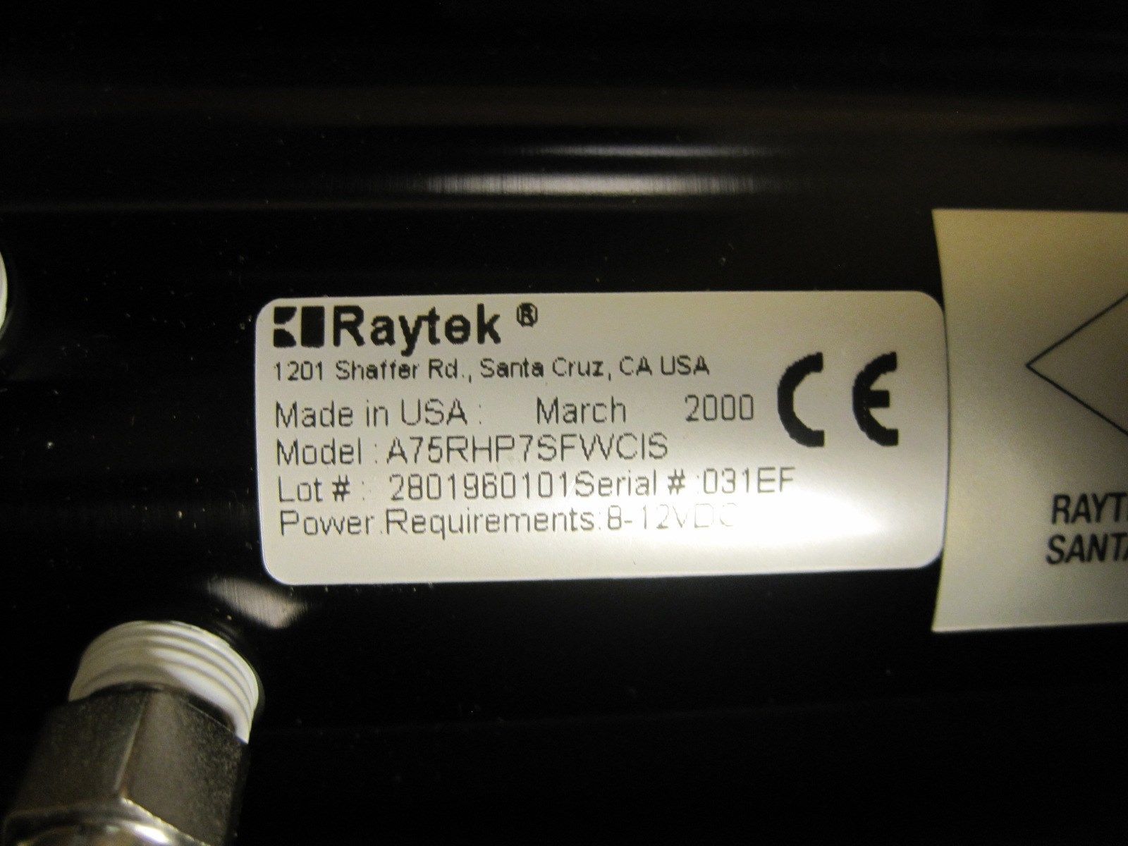 NEW RAYTEK INFRARED PROBE A75RHP7SFWCIS RAYTEK RHP7SFWCIS-A75 - SB ...