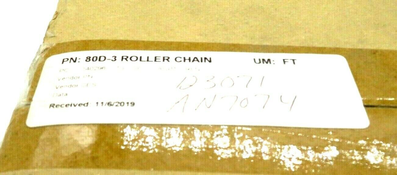 NEW TSUBAKI RS80 RIV ROLLER CHAIN 10' 80D-3 - SB Industrial Supply, Inc.