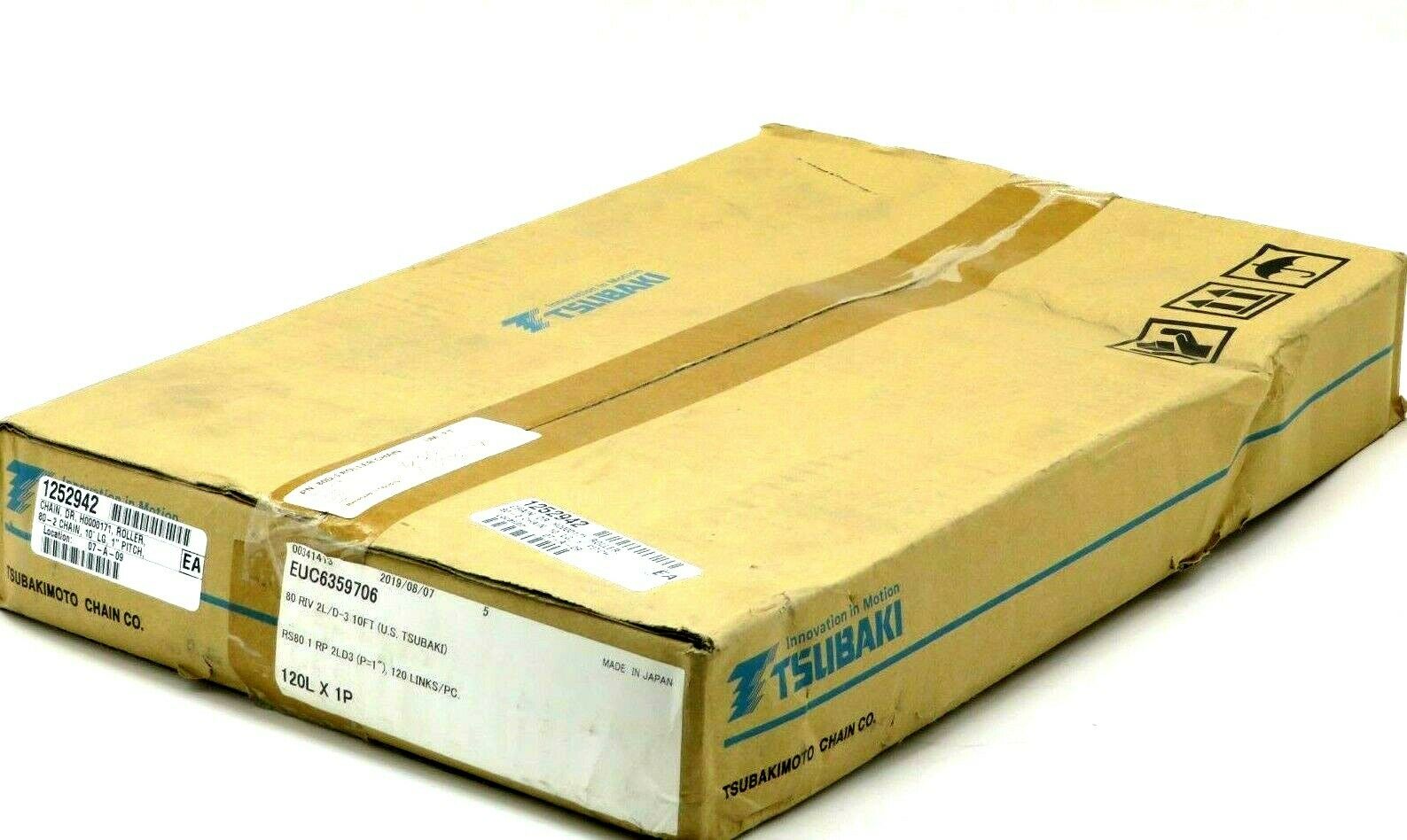 NEW TSUBAKI RS80 RIV ROLLER CHAIN 10' 80D-3 - SB Industrial Supply, Inc.