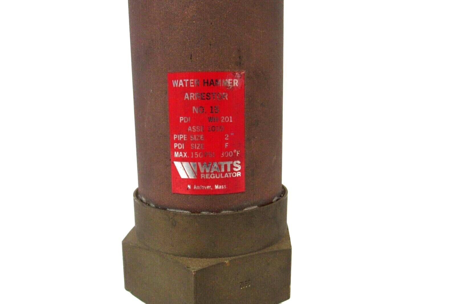 NEW WATTS REGULATOR NO.15 WATER HAMMER ARRESTOR - SB Industrial Supply ...