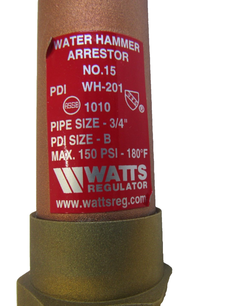 NEW WATTS WH-201 WATER HAMMER ARRESTOR NO. 15 WH201 - SB Industrial ...