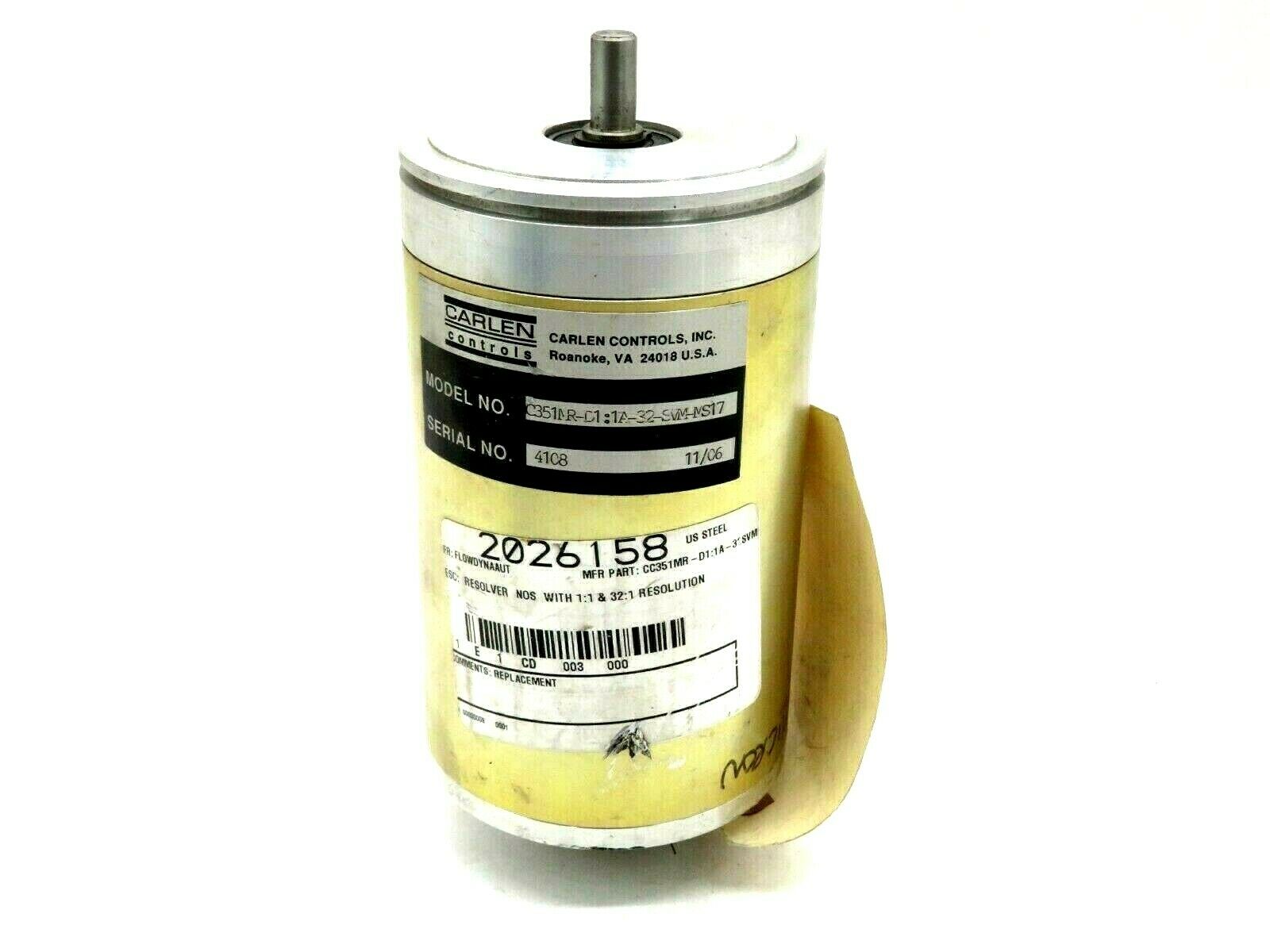 USED CARLEN CONTROLS CC351MR-D1 RESOLVER 1A-32-SVM-MS17 CC351MRD1 - SB ...