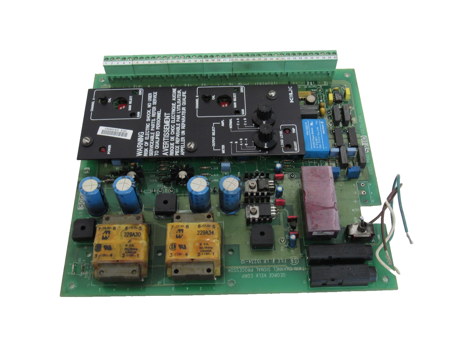 USED KELK P640 TWIN CHANNEL SIGNAL PROCESSOR BOARD 61830-D3 P640 SV-110 ...