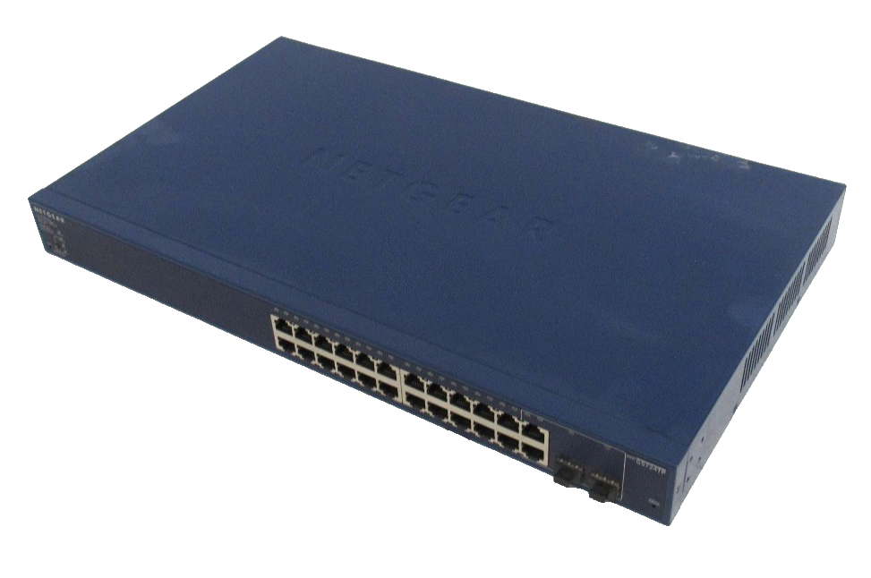 USED NETGEAR GS724TP ETHERNET SWITCH PROSAFE 24 PORT - SB Industrial ...